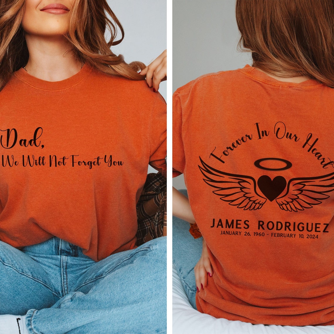 Personalized Funeral Memorial Day Shirt, Family Loss Forever in Our ...
