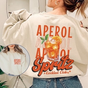 Aperol Spritz Social Club Signature Cocktail Sweatshirt, BFF Girls ...