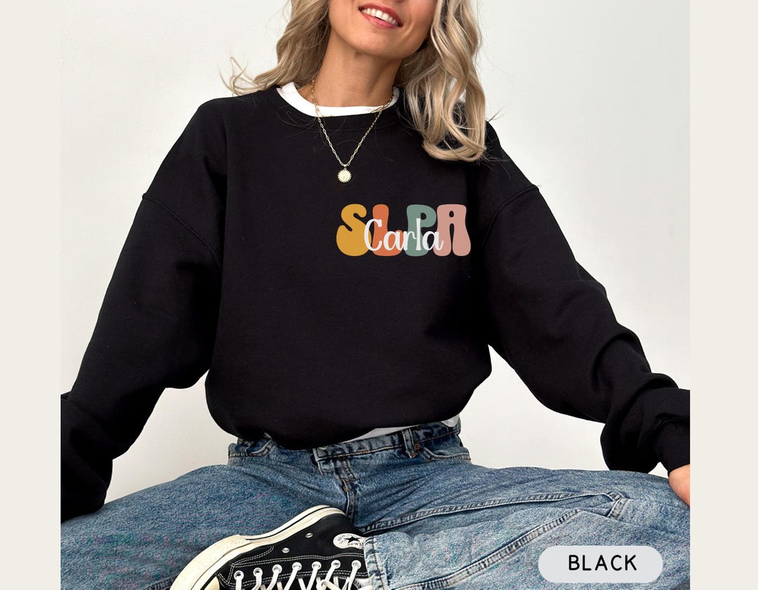 Personalized Retro SLPA Sweatshirt, Speech Language Pathologist ...