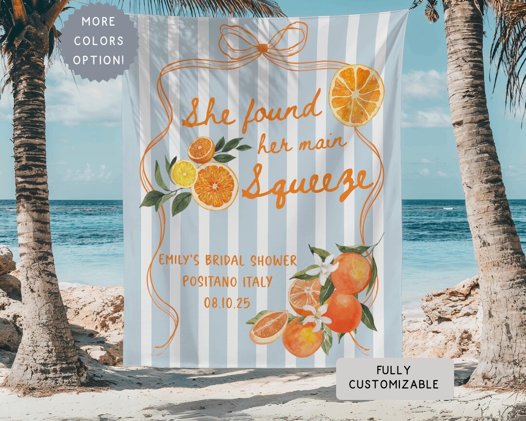 Personalized She Found Her Main Squeeze Bridal Shower Banner, Italian ...