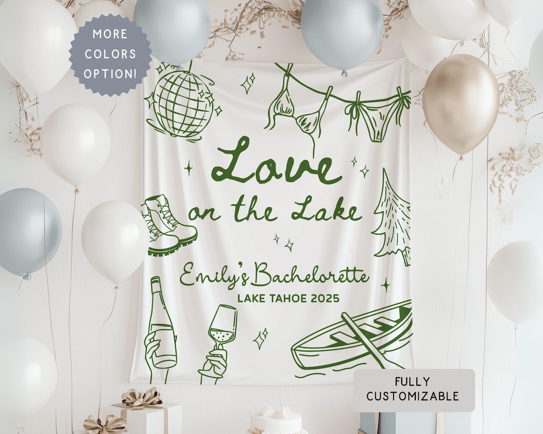 Custom Lake Bachelorette Banner, Personalized Love on the Lake Girls ...