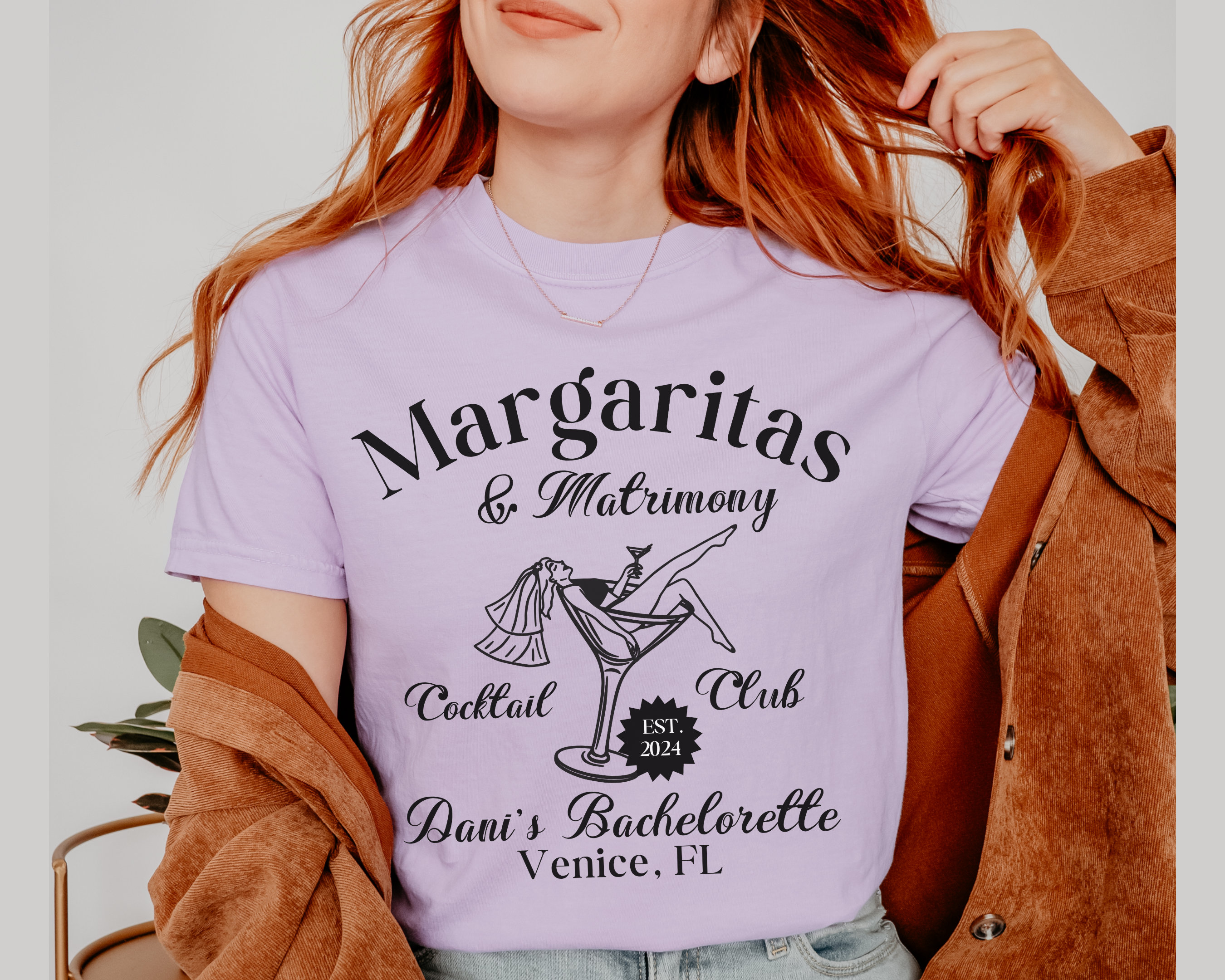 Personalized Bachelorette Party Location EST Margaritas and Matrimony ...