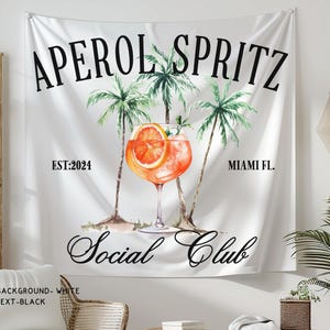 Personalized Beach Aperol Spritz Social Club Wall Decor ,bridal Shower ...