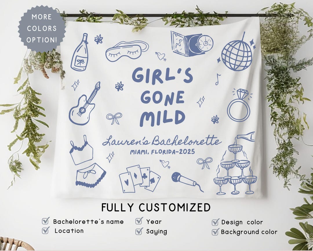 Personalized Girls Gone Mild Bachelorette Banner Sign, Custom Final ...