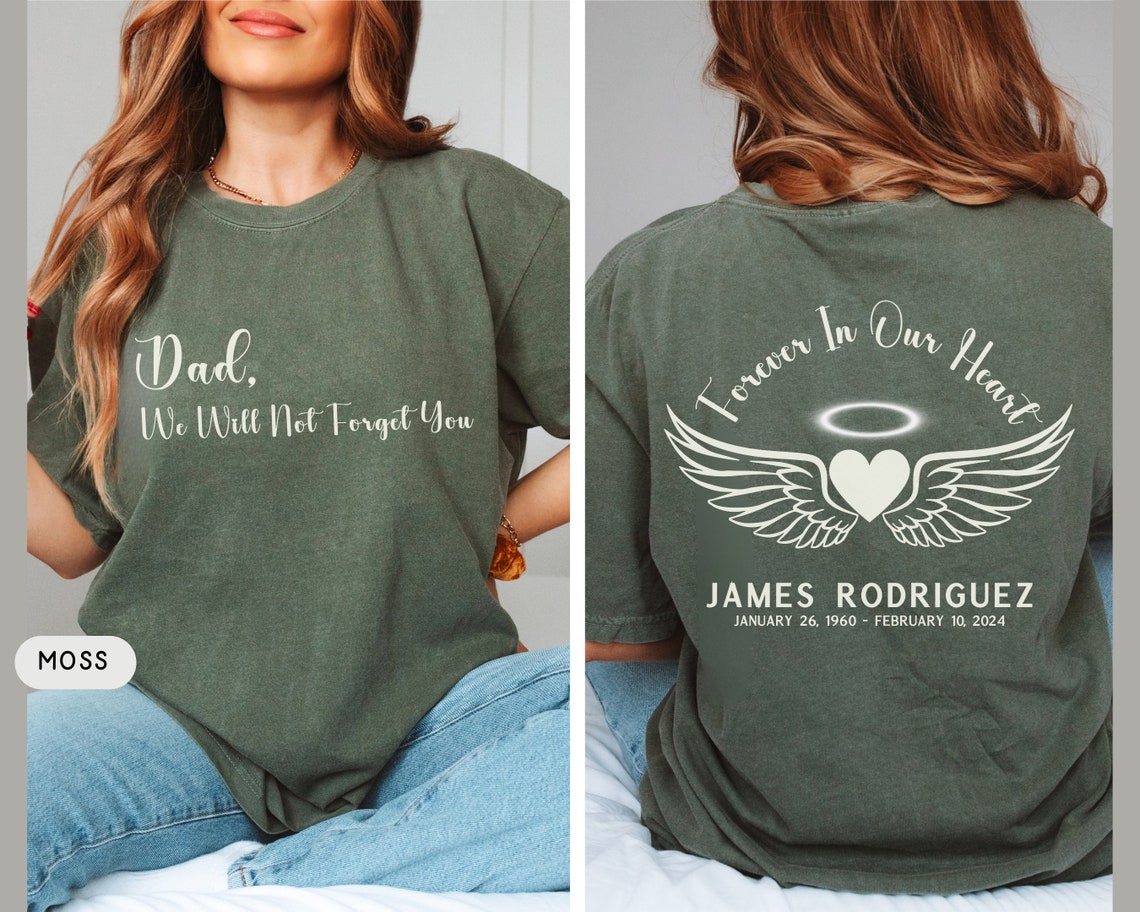 Personalized Funeral Memorial Day Shirt, Family Loss Forever in Our ...