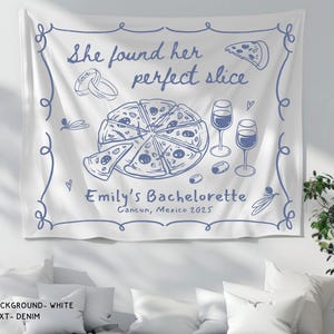 Custom Coquette Pizza Bachelorette Banner Sign, Personalized Italian ...
