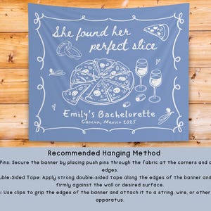 Custom Coquette Pizza Bachelorette Banner Sign, Personalized Italian ...