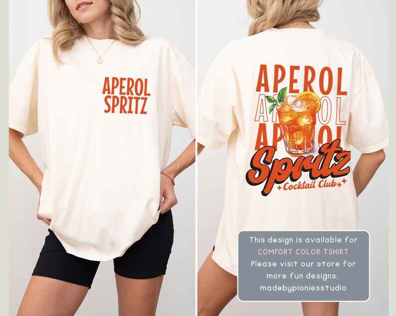 Aperol Spritz Social Club Signature Cocktail Sweatshirt, BFF Girls ...