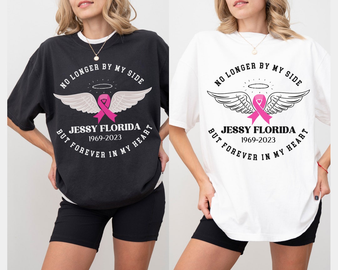 Custom Funeral Breast Cancer Memorial Day Comfort Color Shirt, Rest in ...