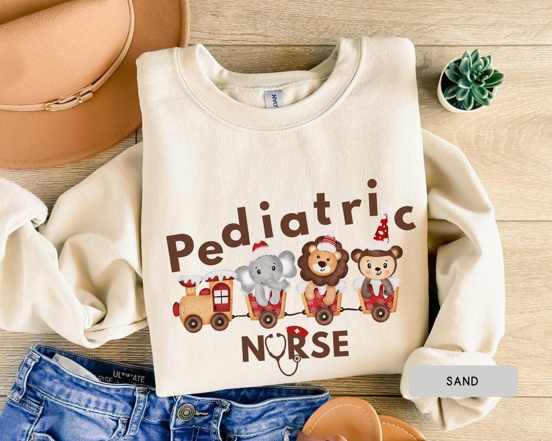 Pediatric Nurse Crewneck, Xmas PEDS Nurse Sweater, PICU Nurse ...