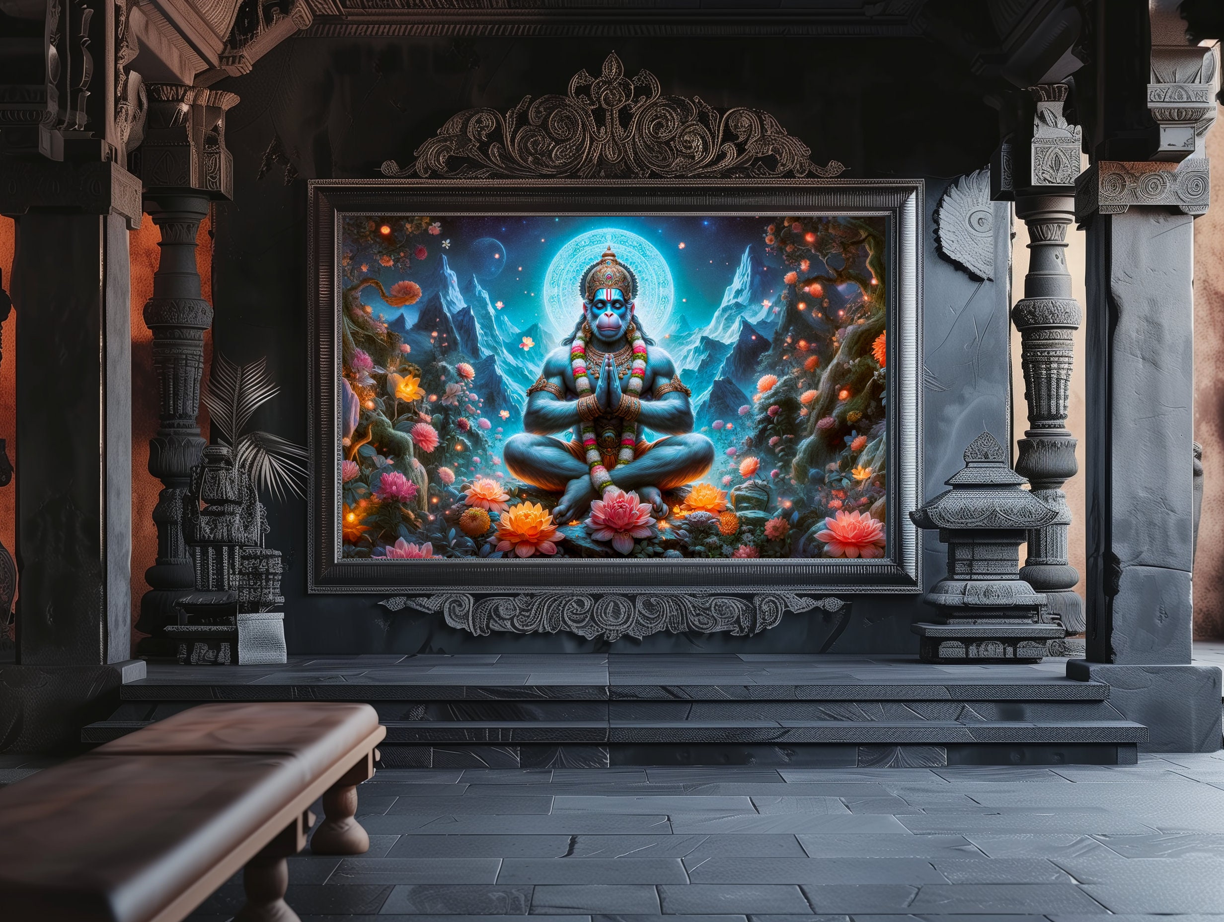 Lord Hanuman: Hindu Art, Mythology, Hindu God Illustration, Printable ...