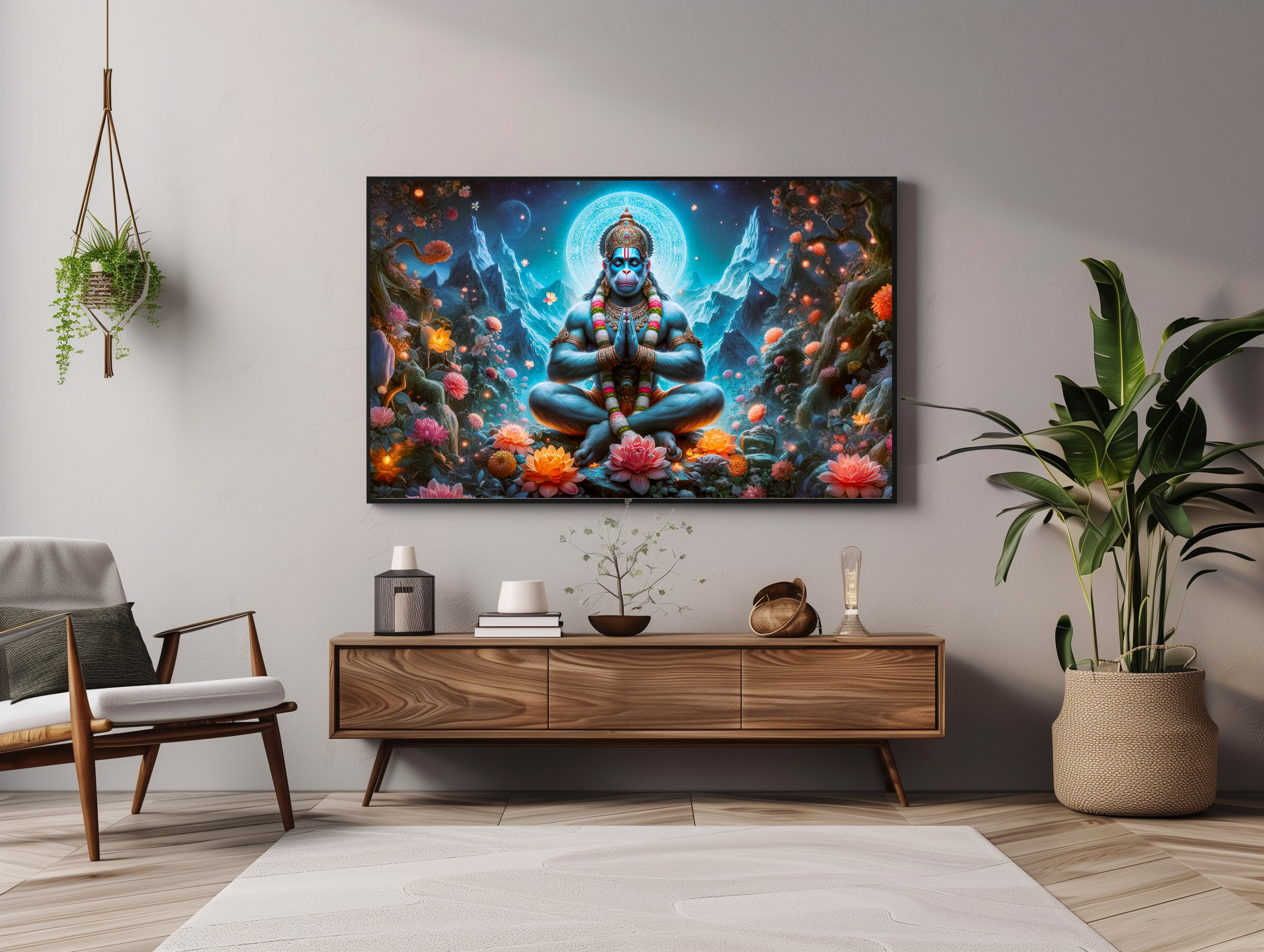 Lord Hanuman: Hindu Art, Mythology, Hindu God Illustration, Printable ...