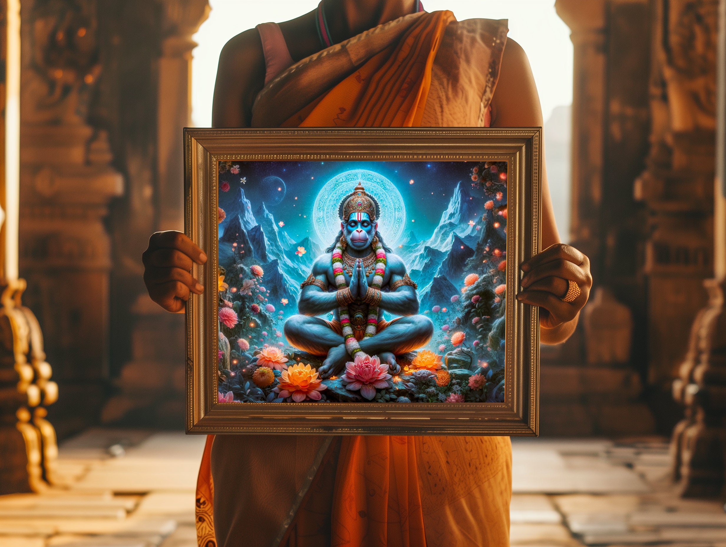 Lord Hanuman: Hindu Art, Mythology, Hindu God Illustration, Printable ...