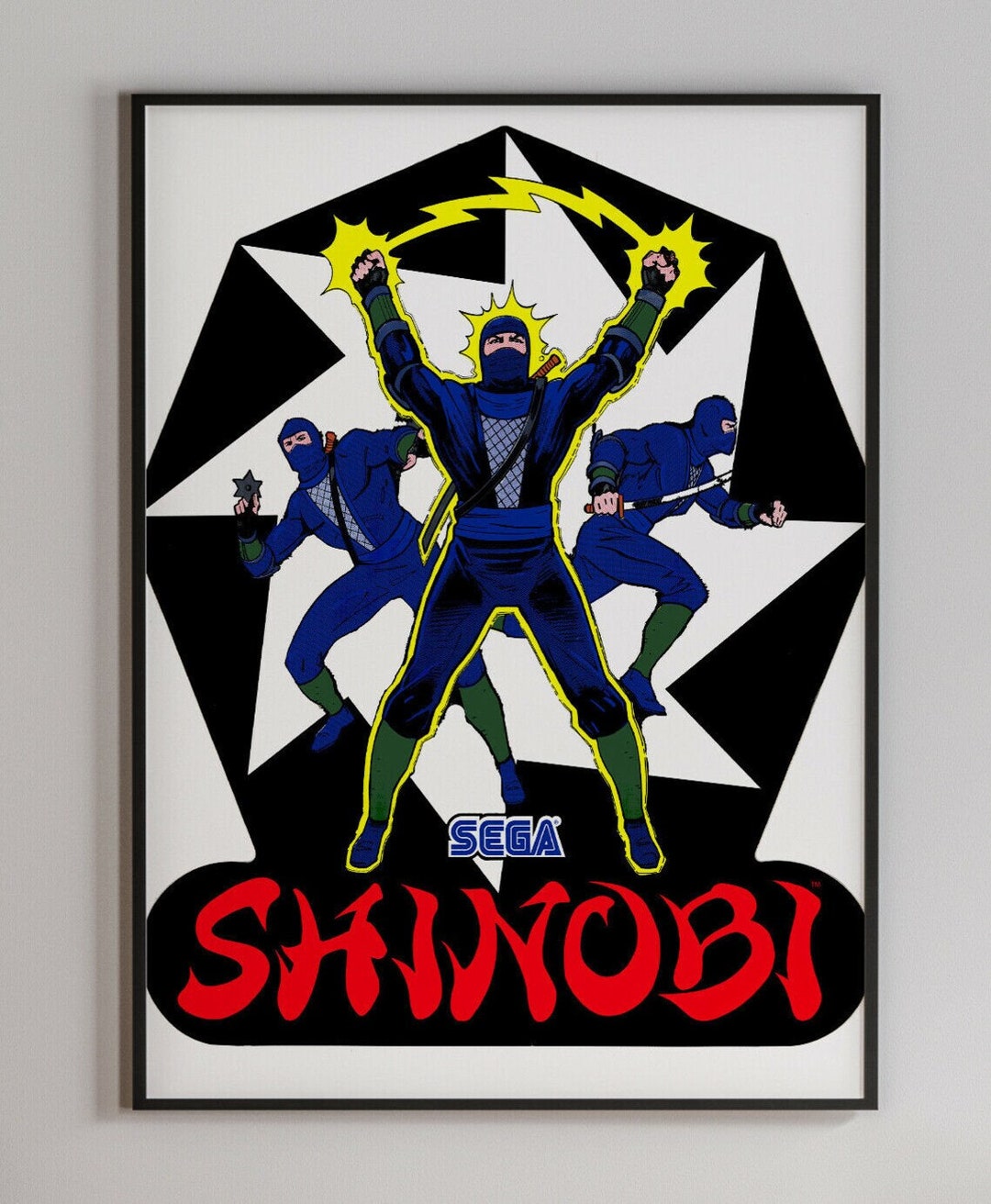 Shinobi 1989 SEGA Arcade Retro Video Game Poster 18 X 24 - Etsy