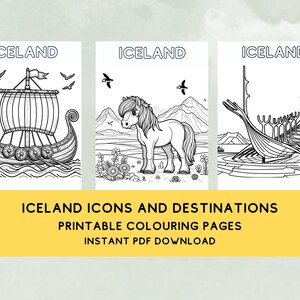 Printable Iceland Colouring Pages for Kids. Colouring Book. Kids Travel ...