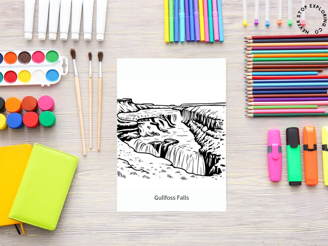 Iconic Iceland Kids Printable Colouring Pages. Colouring Book. Kids ...