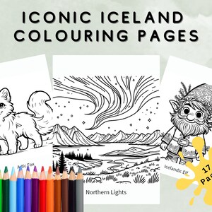 Iconic Iceland Kids Printable Colouring Pages. Colouring Book. Kids ...