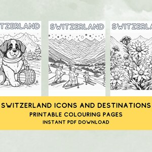 Printable Switzerland Colouring Pages for Kids. Colouring Book. Kids ...