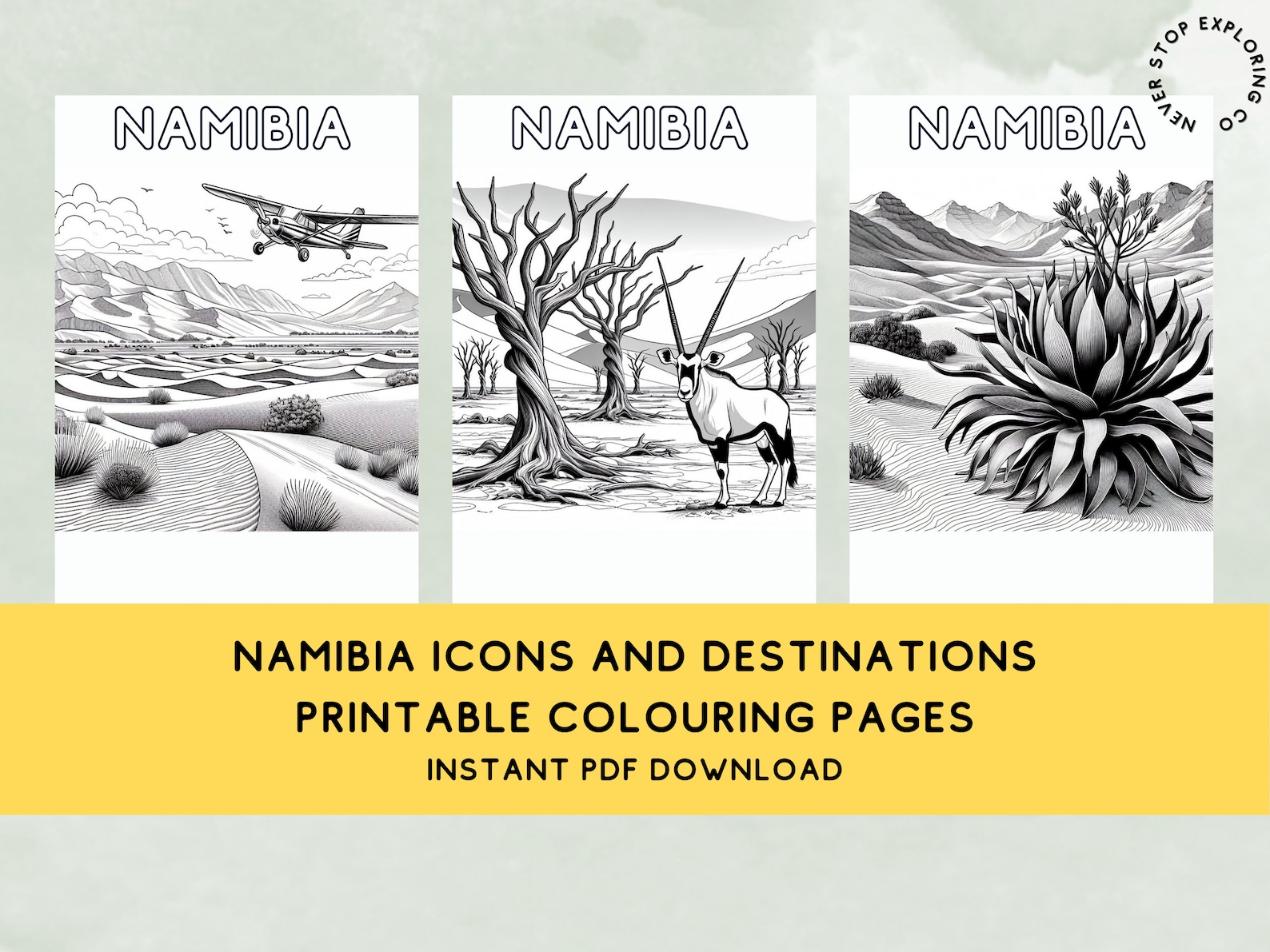 Printable Namibia Colouring Pages for Kids. Colouring Book. Kids Travel ...