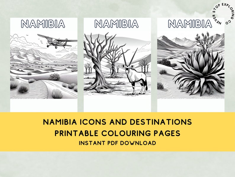Printable Namibia Colouring Pages for Kids. Colouring Book. Kids Travel ...