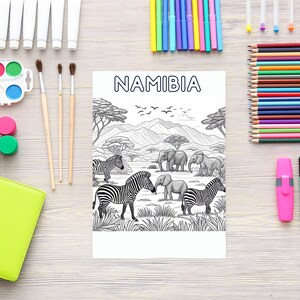 Printable Namibia Colouring Pages for Kids. Colouring Book. Kids Travel ...