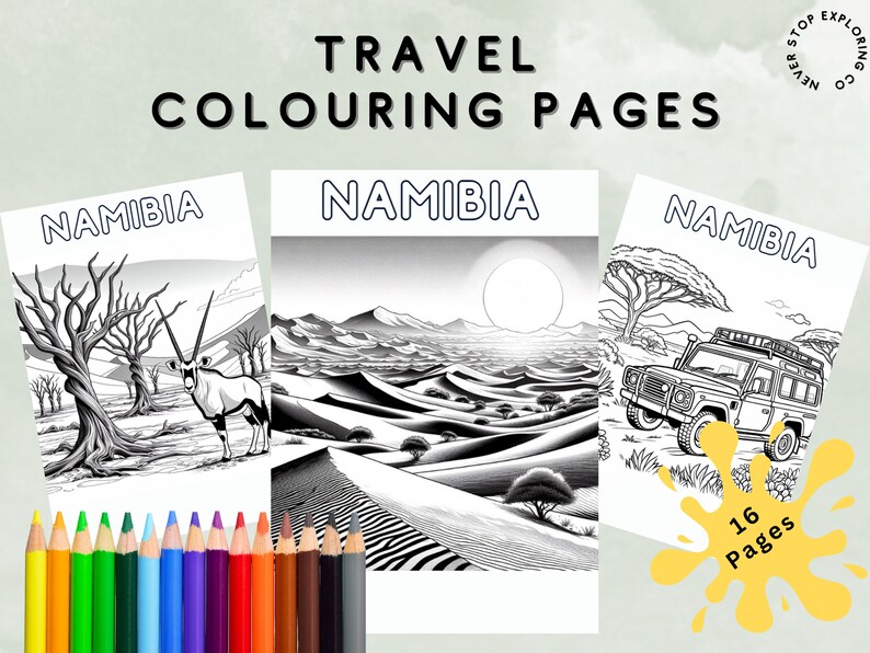Printable Namibia Colouring Pages for Kids. Colouring Book. Kids Travel ...