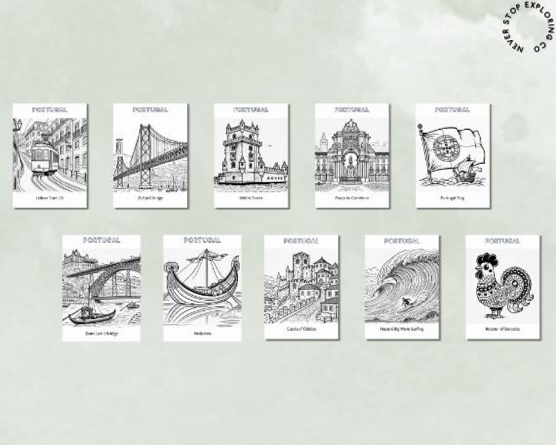 Portugal Colouring Pages for Kids | Printable Travel Activities ...