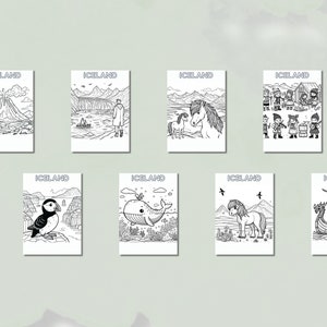 Printable Iceland Colouring Pages for Kids. Colouring Book. Kids Travel ...