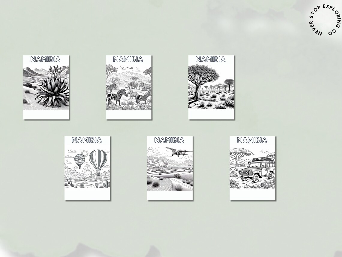 Printable Namibia Colouring Pages for Kids. Colouring Book. Kids Travel ...