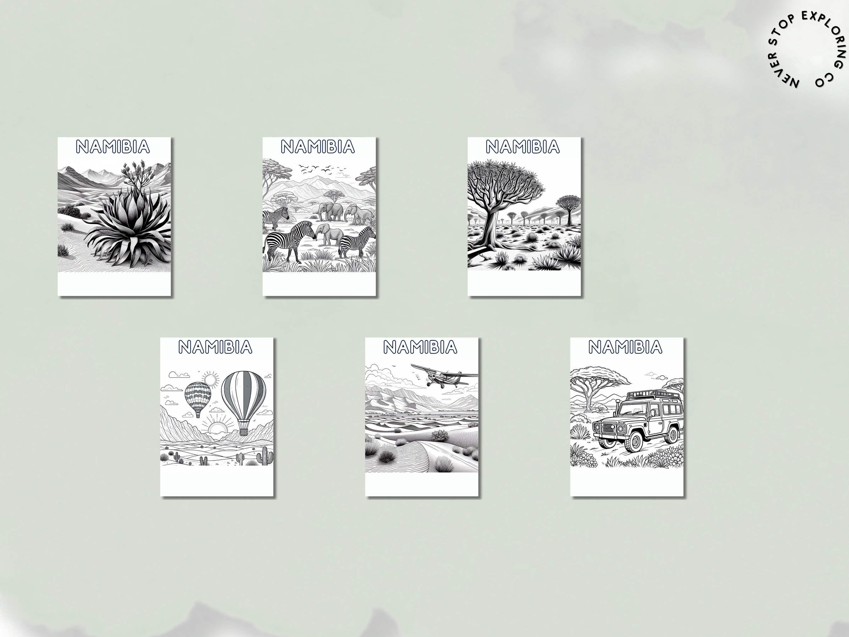 Printable Namibia Colouring Pages for Kids. Colouring Book. Kids Travel ...