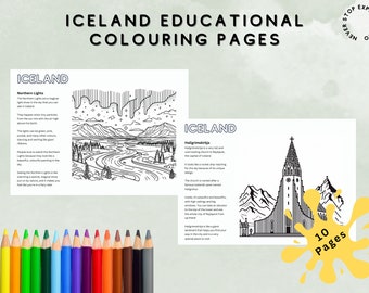 Iconic Iceland Kids Printable Colouring Pages. Colouring Book. Kids ...