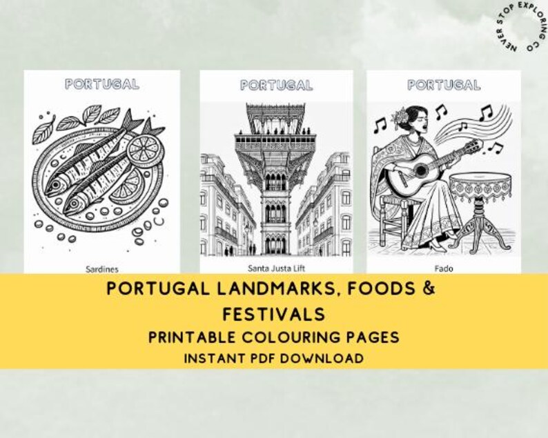Portugal Colouring Pages for Kids | Printable Travel Activities ...