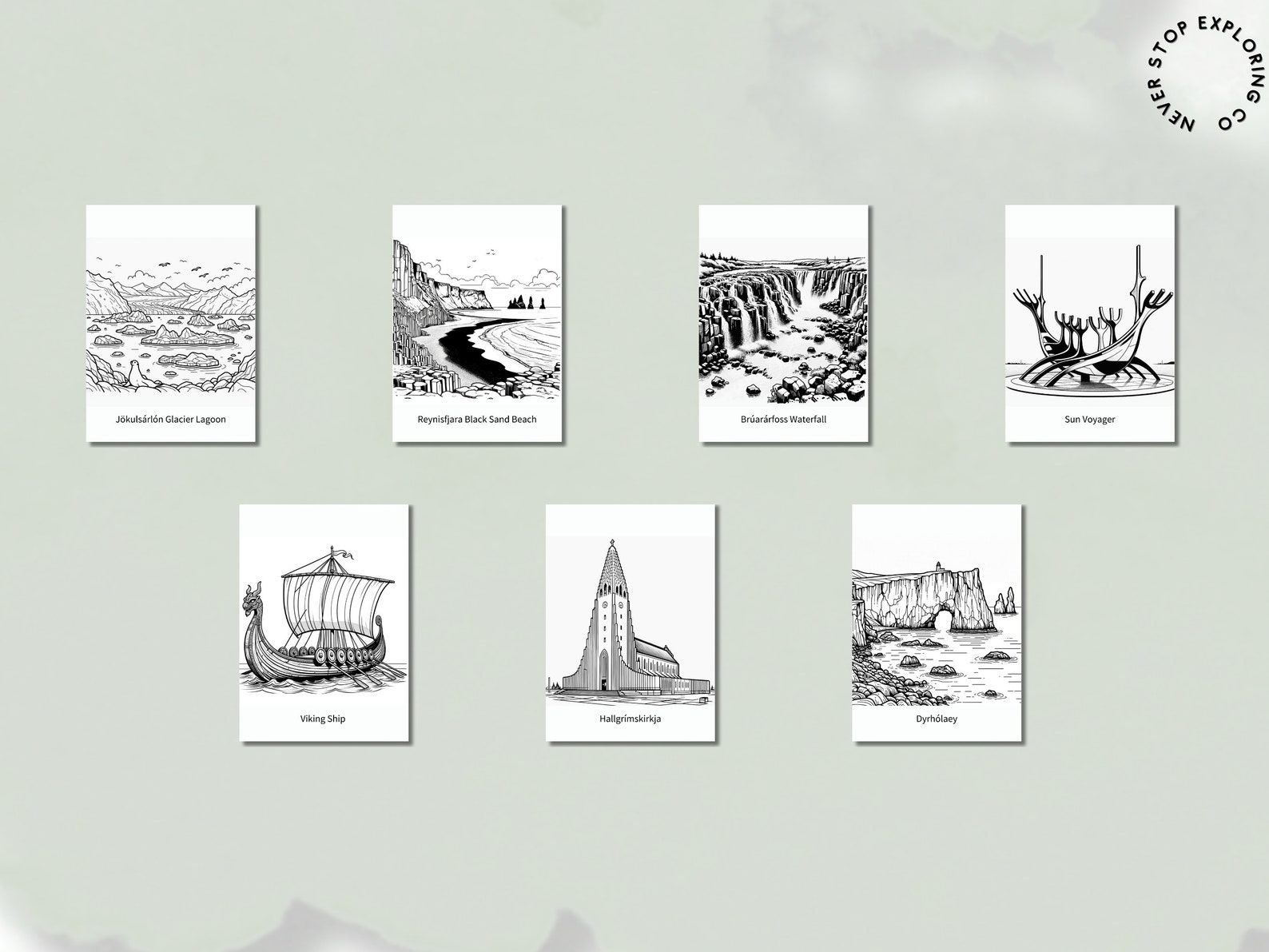 Iconic Iceland Kids Printable Colouring Pages. Colouring Book. Kids ...