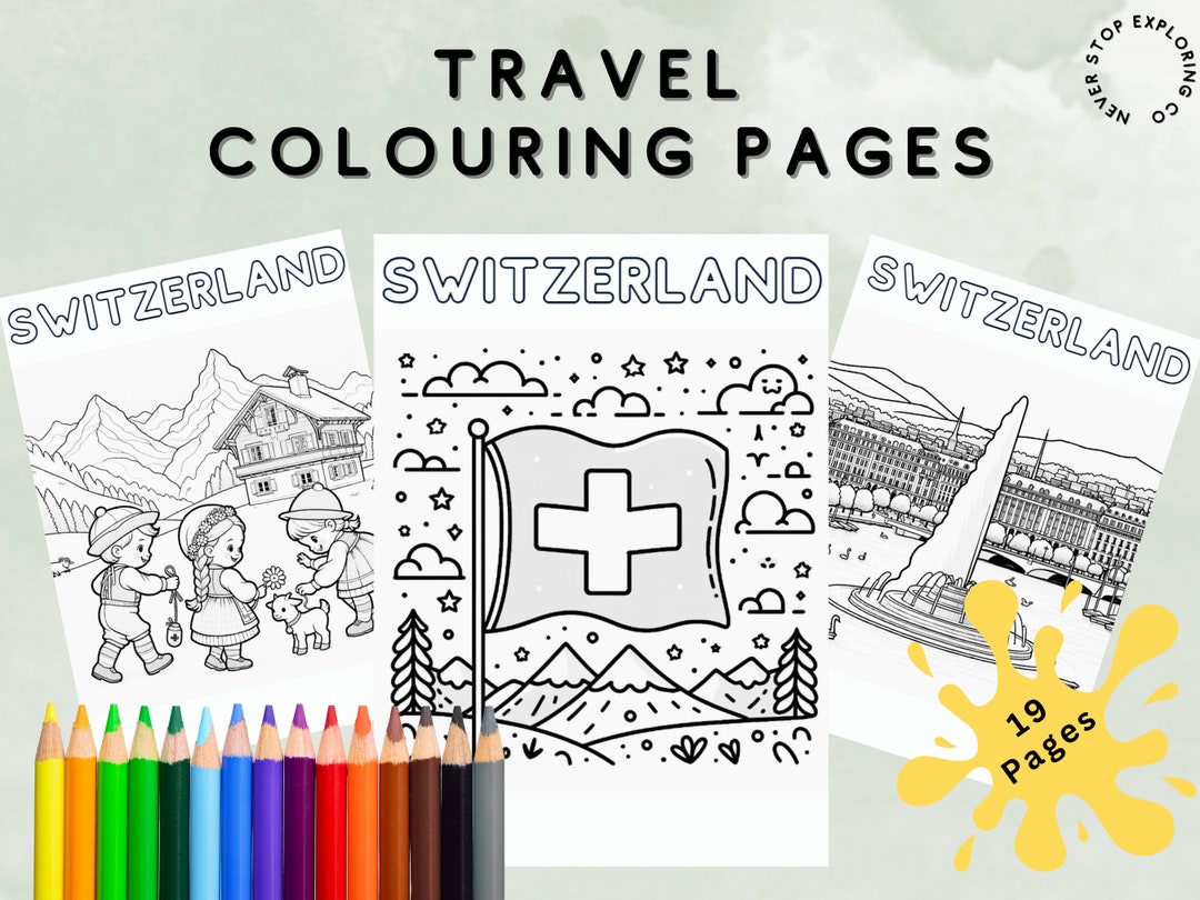 Printable Switzerland Colouring Pages for Kids. Colouring Book. Kids ...