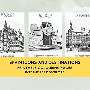 Spain Travel Printable Colouring Pages for Kids. Colouring Book. Kids ...