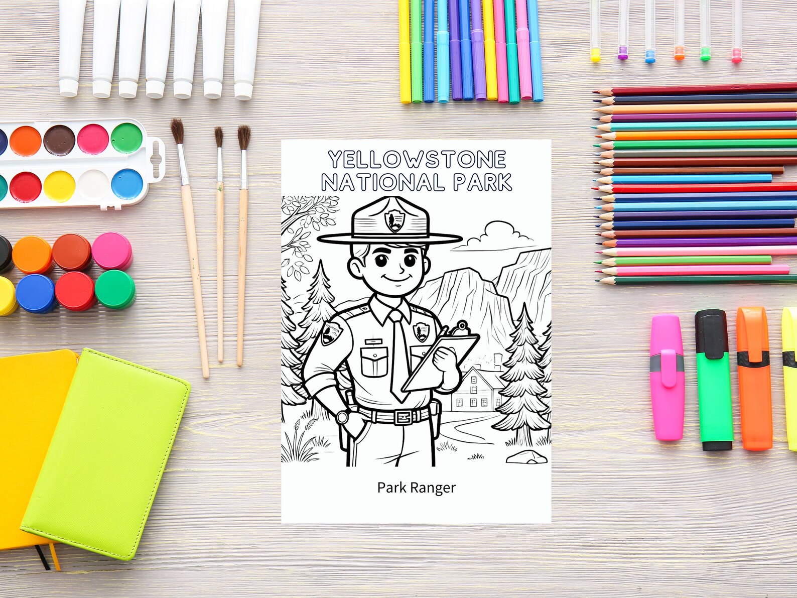 Yellowstone National Park Printable Colouring Pages for Kids. Colouring ...