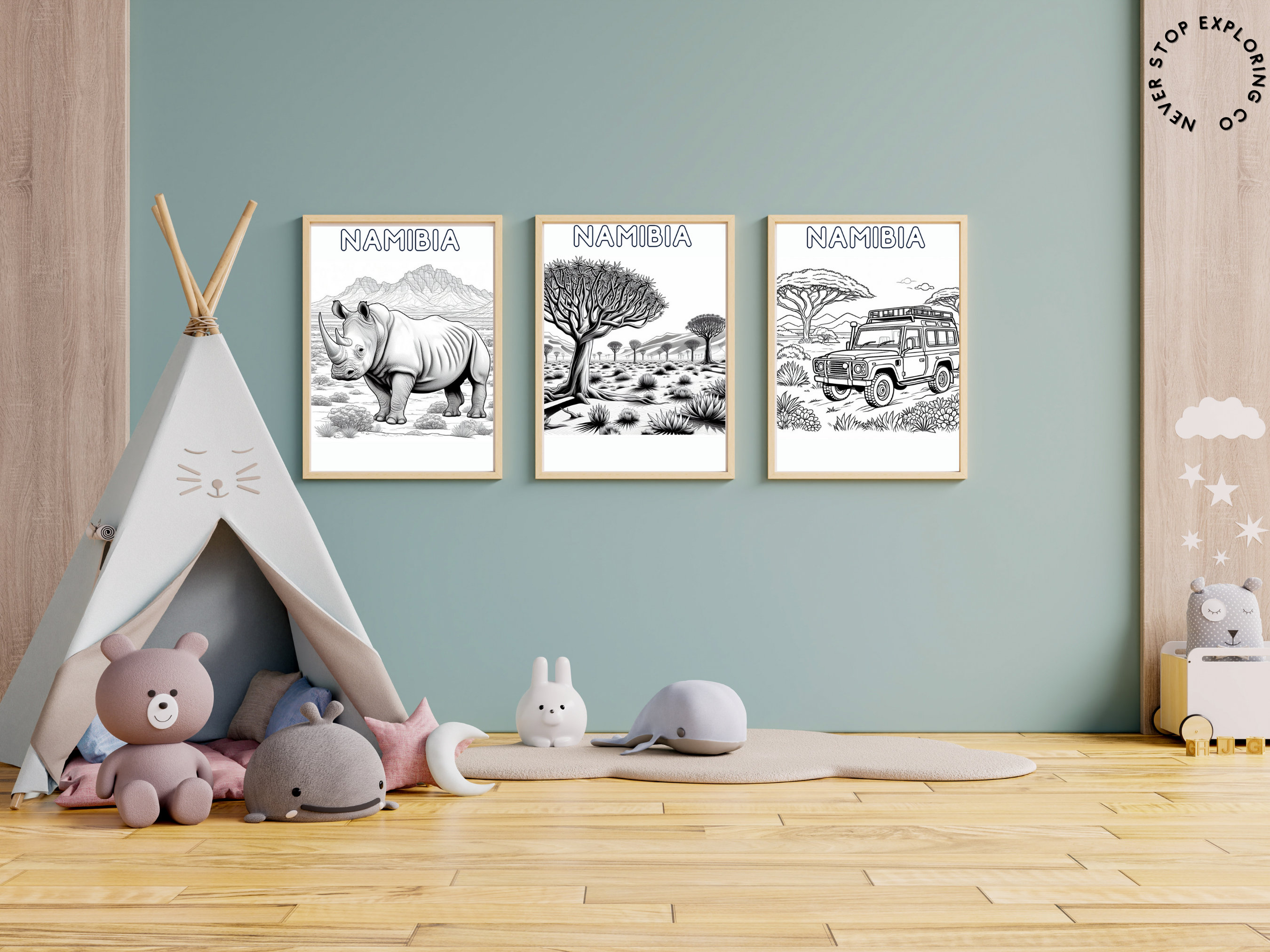 Printable Namibia Colouring Pages for Kids. Colouring Book. Kids Travel ...