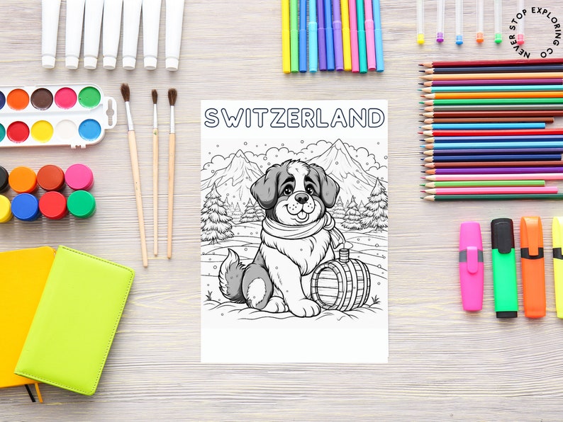 Printable Switzerland Colouring Pages for Kids. Colouring Book. Kids ...