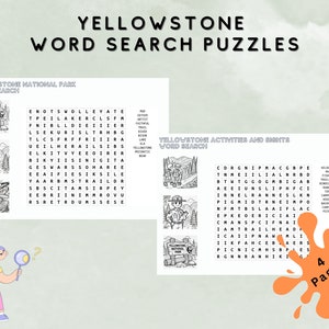 Yellowstone National Park Educational Travel Colouring Pages for Kids ...