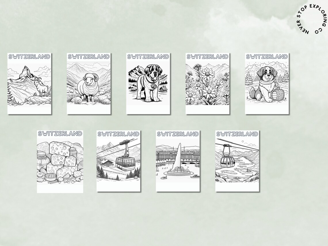 Printable Switzerland Colouring Pages for Kids. Colouring Book. Kids ...