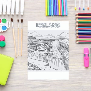 Printable Iceland Colouring Pages for Kids. Colouring Book. Kids Travel ...