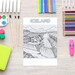 Printable Iceland Colouring Pages for Kids. Colouring Book. Kids Travel ...