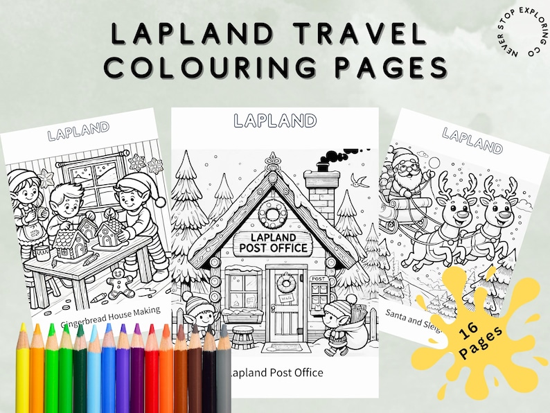 Lapland Colouring Pages for Kids. Printable Kids Travel Activity ...