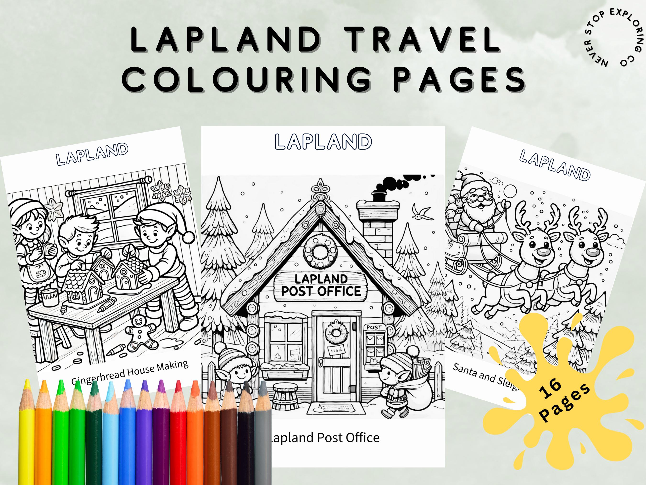 Lapland Colouring Pages for Kids. Printable Kids Travel Activity ...
