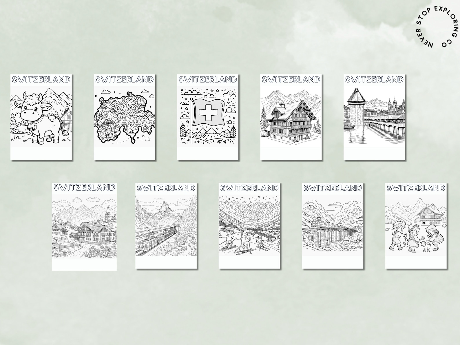 Printable Switzerland Colouring Pages for Kids. Colouring Book. Kids ...