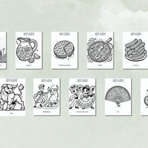 Spain Travel Printable Colouring Pages for Kids. Colouring Book. Kids ...