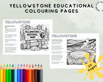 Yellowstone National Park Printable Colouring Pages for Kids. Colouring ...