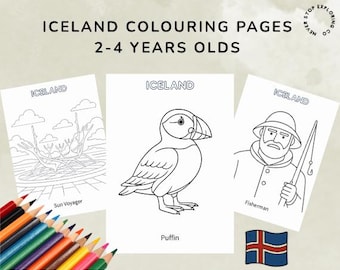Iceland Colouring Printable Pages for Toddlers | Travel and Culture ...