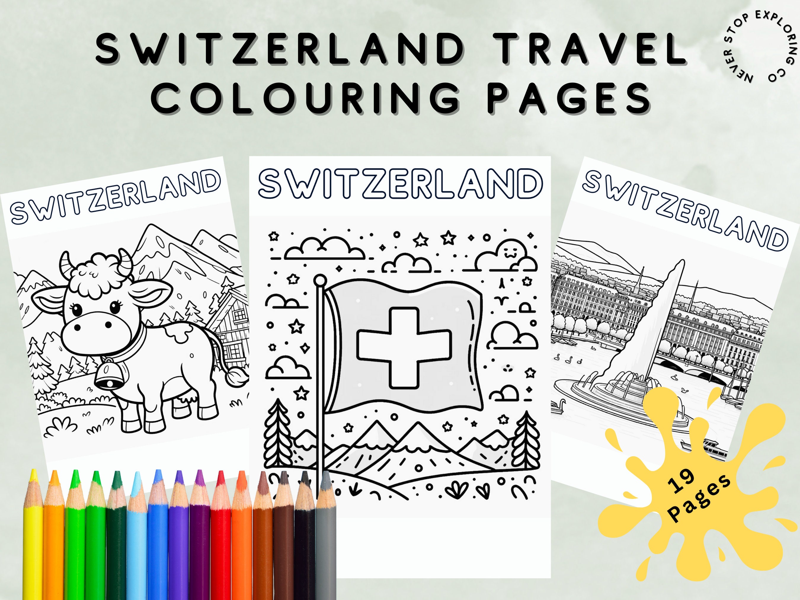 Printable Switzerland Colouring Pages for Kids. Colouring Book. Kids ...