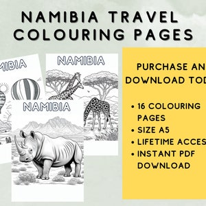 Printable Namibia Colouring Pages for Kids. Colouring Book. Kids Travel ...
